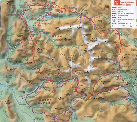 GR54 : Tour de l'Oisans et des Écrins en 8/9 jours
